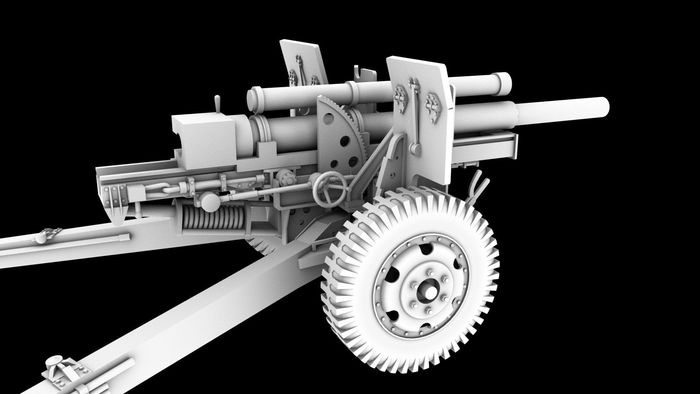 US ARMY M2A1 105mm Howitzer | CGTrader