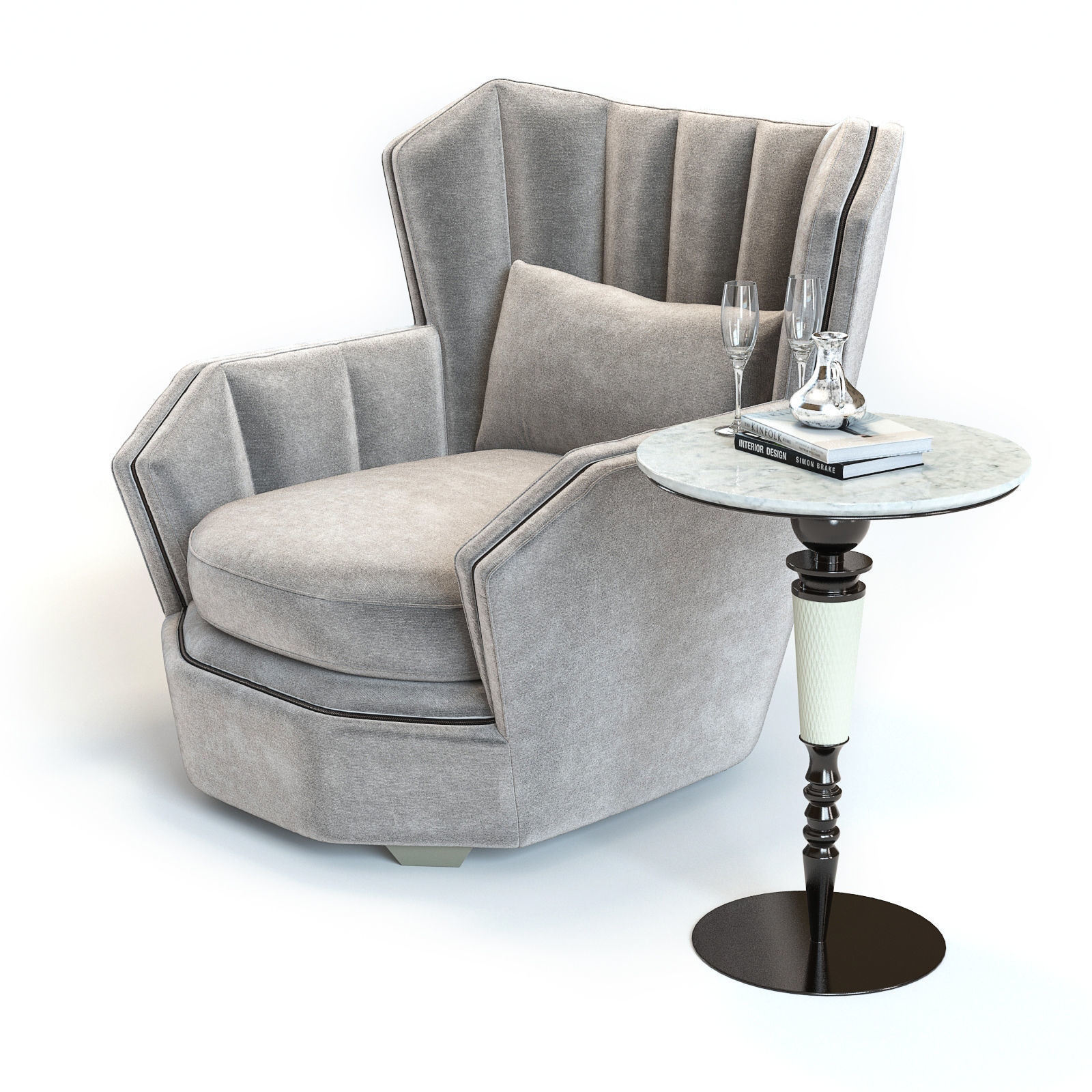 Hemingway Armchair 3D model | CGTrader