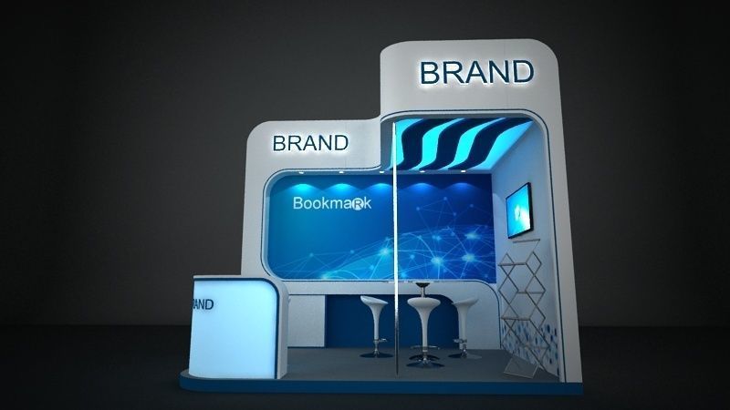 Two side open stall 3D model | CGTrader