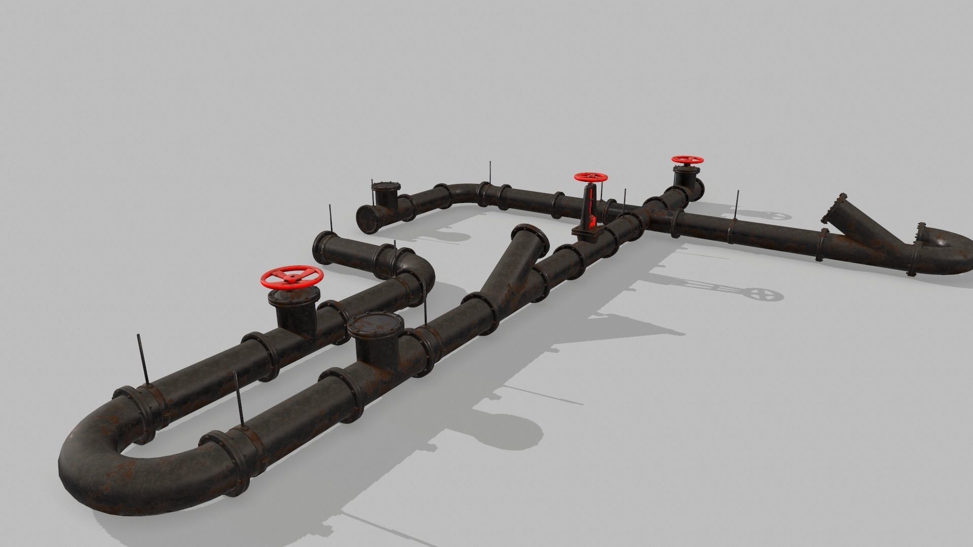 3D model pipe set VR / AR / low-poly | CGTrader