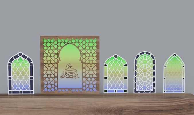 3D model Mosque window with motif Autocad and 3Dmax VR / AR / low-poly ...