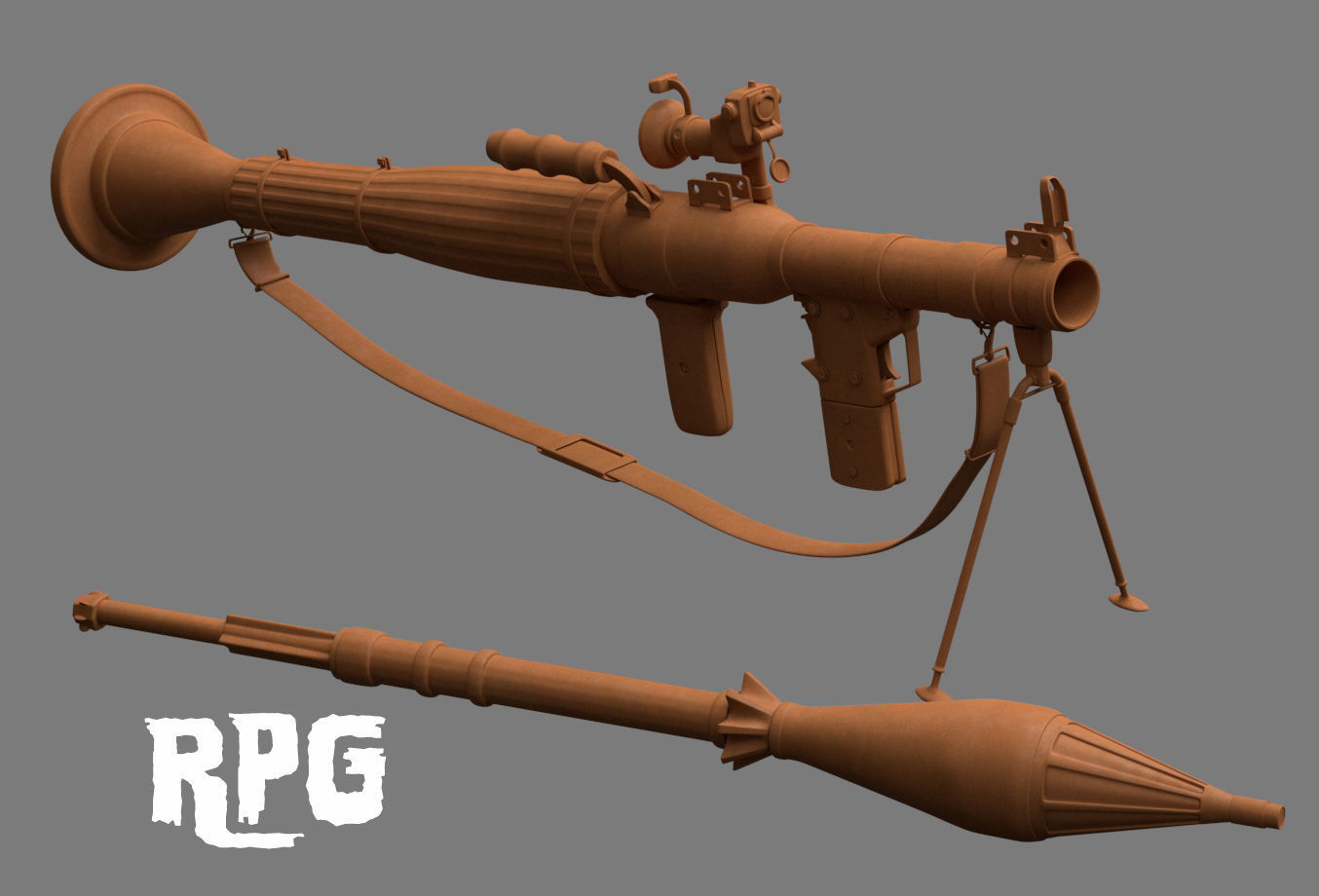 RPG Rocket Propelled Grenade Launcher 3D asset | CGTrader