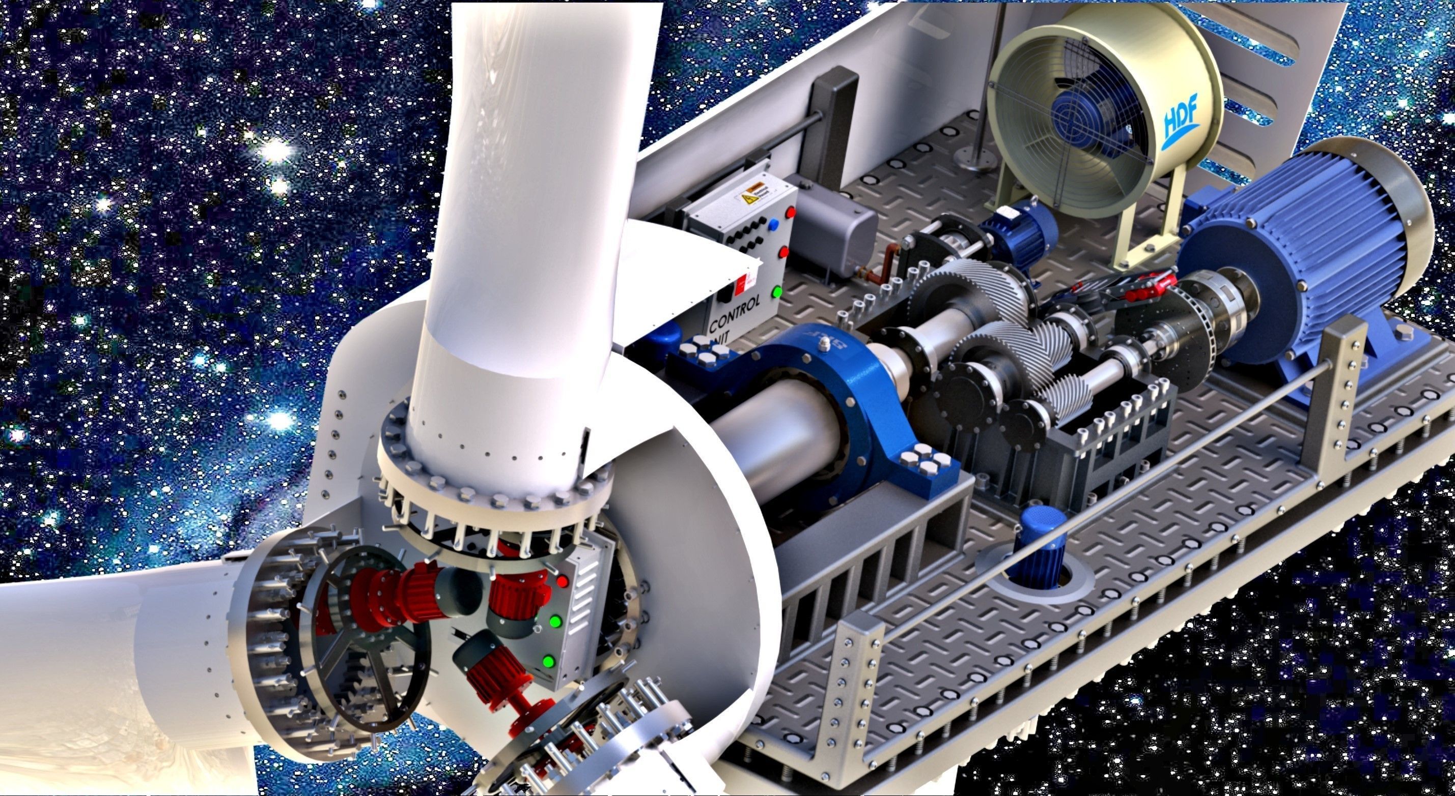 Wind turbine 3D model animated | CGTrader