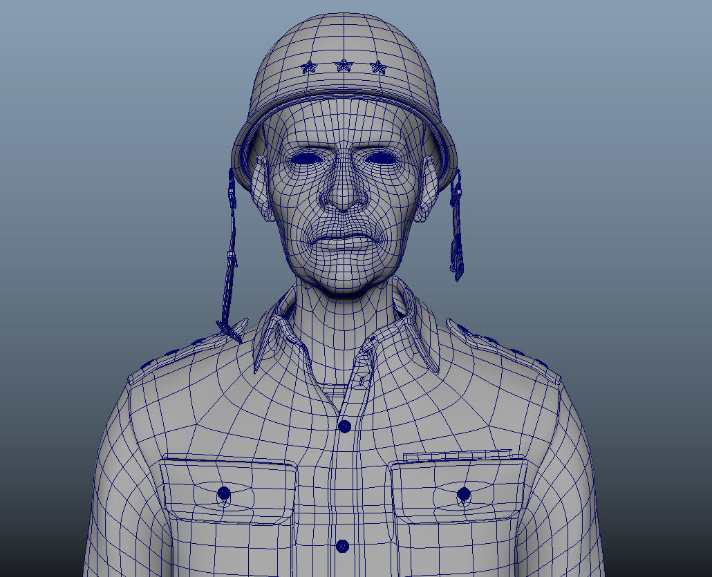 Old Man General 3D model | CGTrader