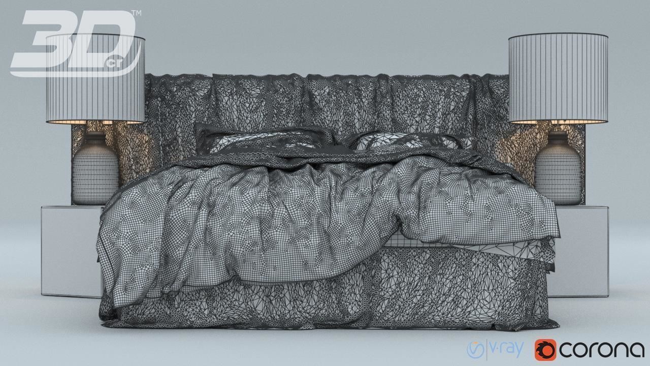Roux Bed 3D model | CGTrader