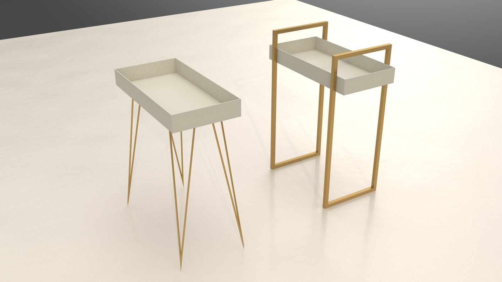 Miniature Decor Tables free 3D model | CGTrader