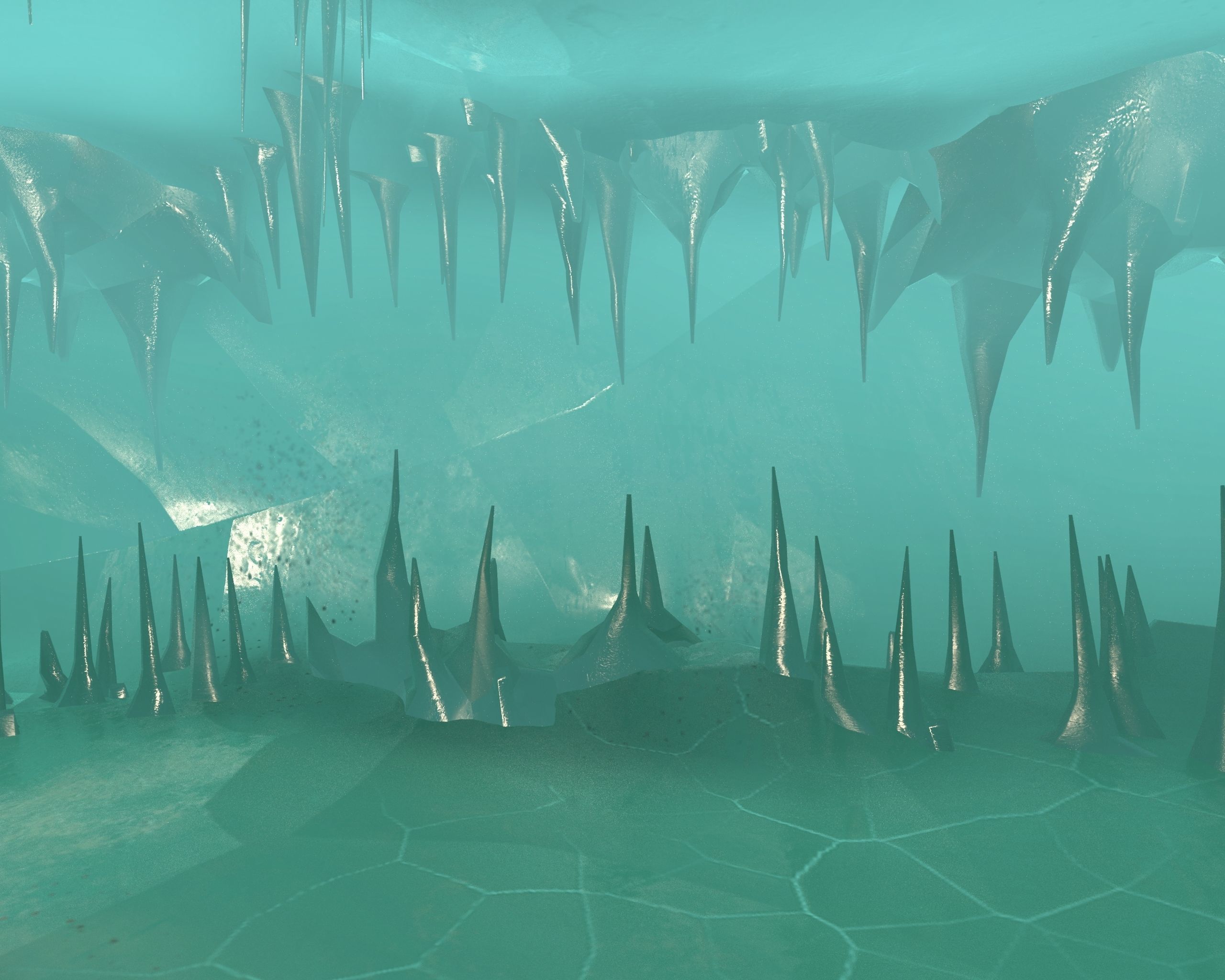 3D model Ice Cave VR / AR / low-poly | CGTrader