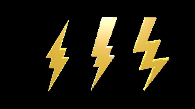 Thunder symbols voxel 2 3D model | CGTrader