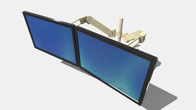 3D model Dual Monitor Arm VR / AR / low-poly | CGTrader