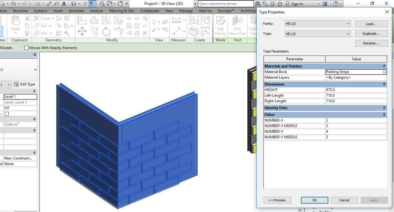 Revit Family For Wall Cladding 3D model | CGTrader
