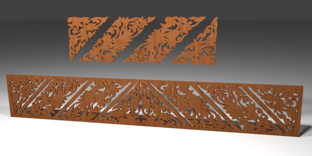 Wood carving ornament 3D model | CGTrader