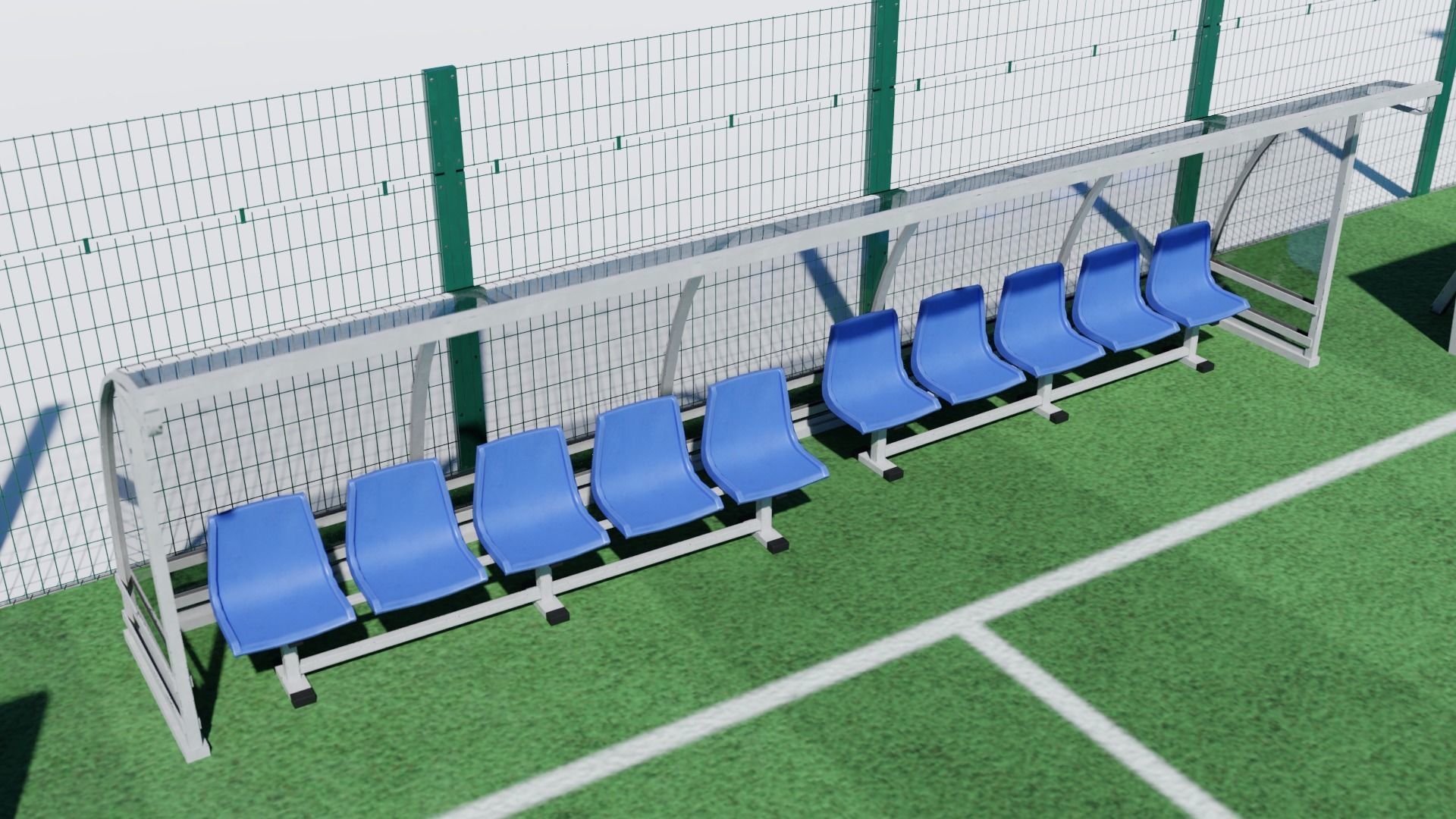 3D model Football Soccer Reserve Bench VR / AR / low-poly | CGTrader