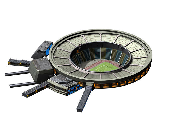 Different dimension - stadium - square 02 3D model | CGTrader