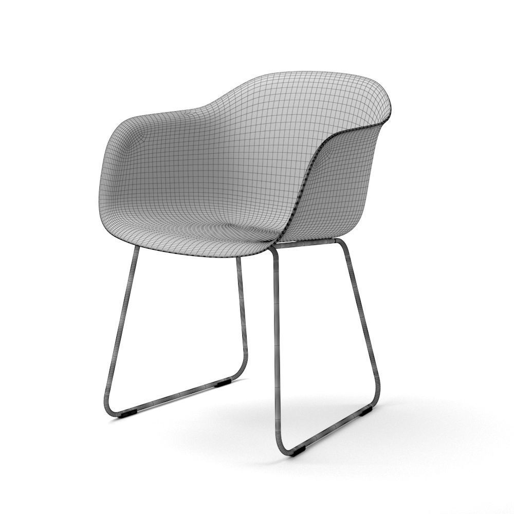 Muuto - Fiber armchair sled base 3D model | CGTrader