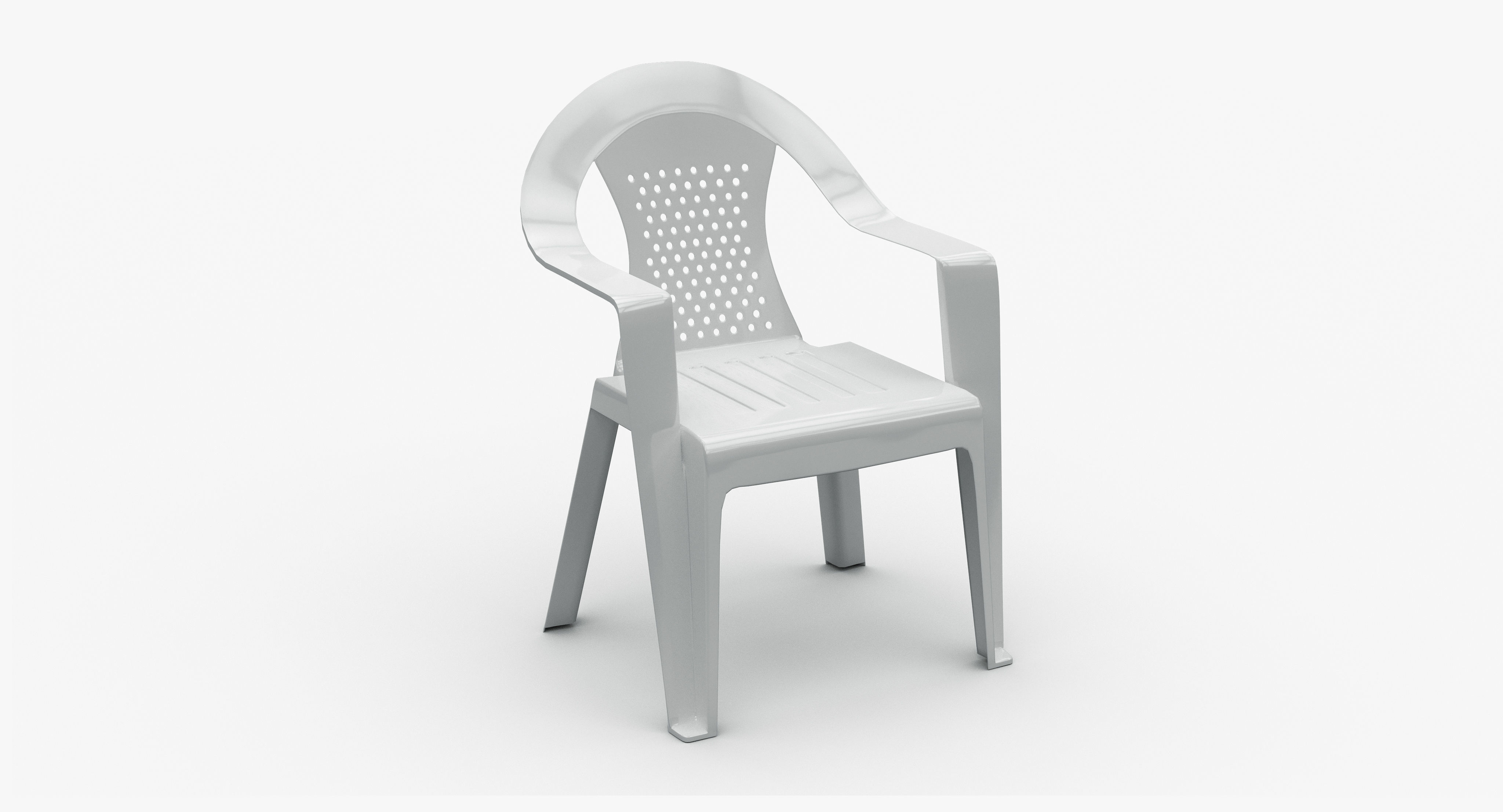 3D Model Collection Plastic Chairs - 3 Types VR / AR / low-poly | CGTrader
