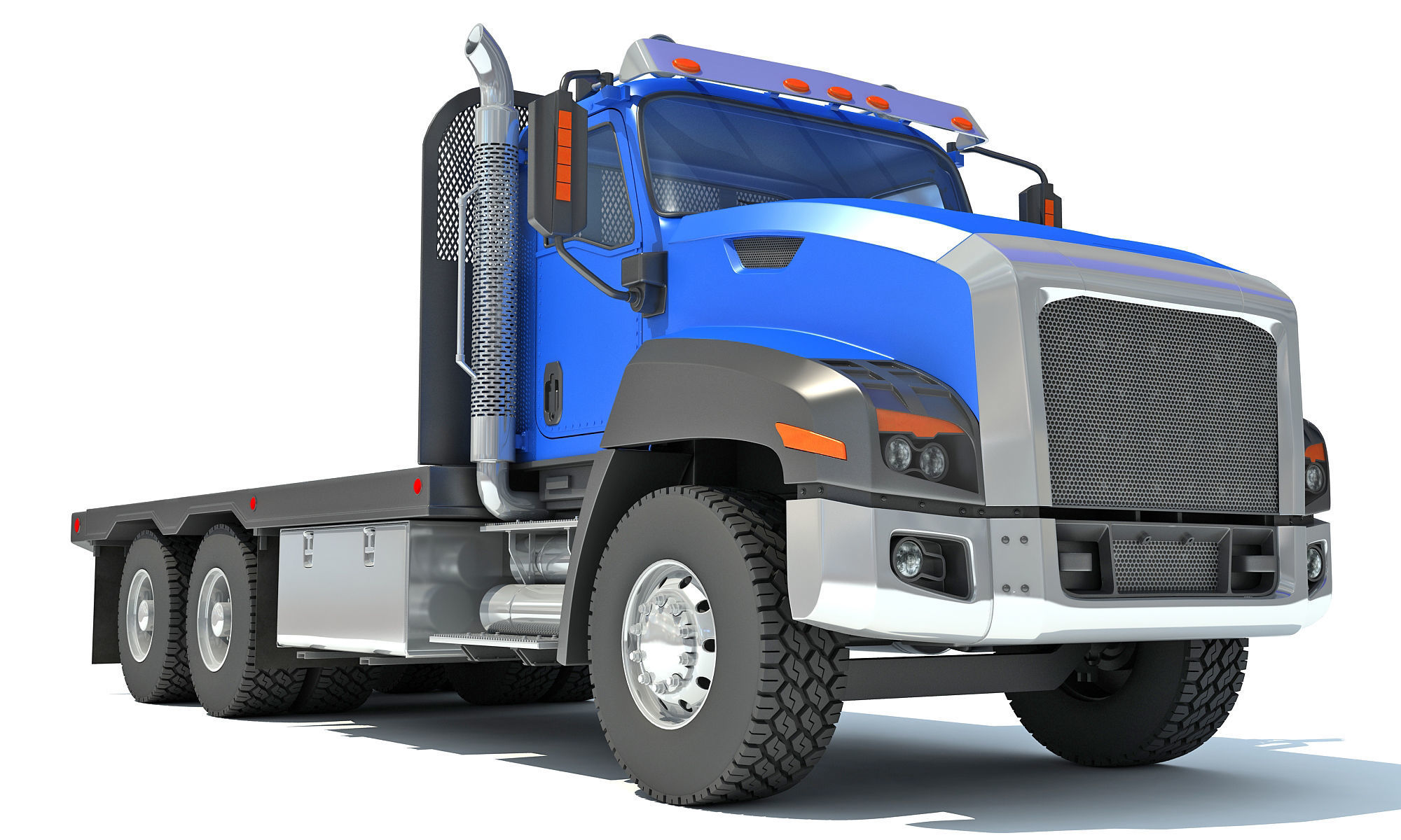 Flatbed Truck 3D model | CGTrader
