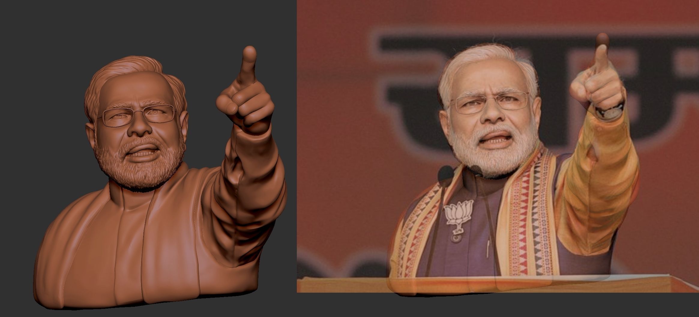 Narendra Modi 3D model 3D printable | CGTrader