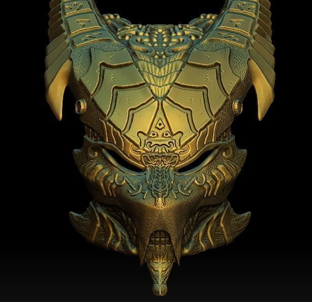 Anubis predator bio mask 3D model | CGTrader