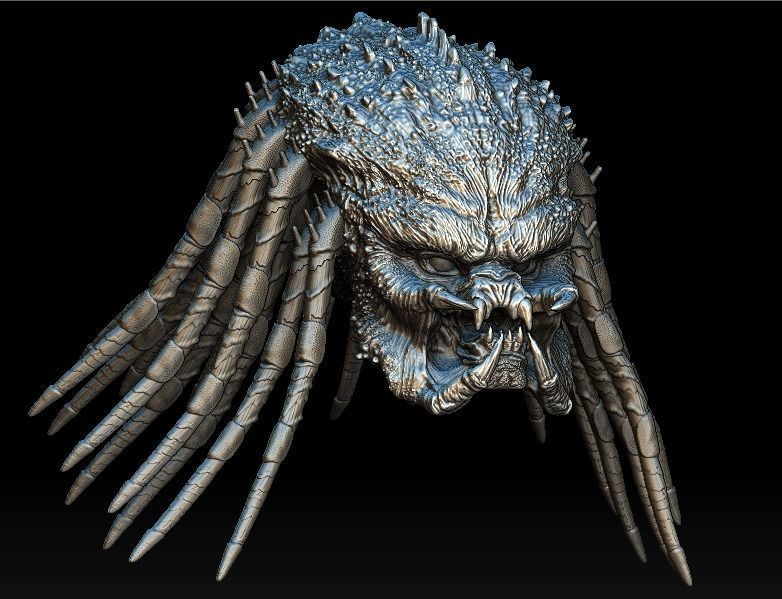 Assassin predator head with dreads 3D model | CGTrader