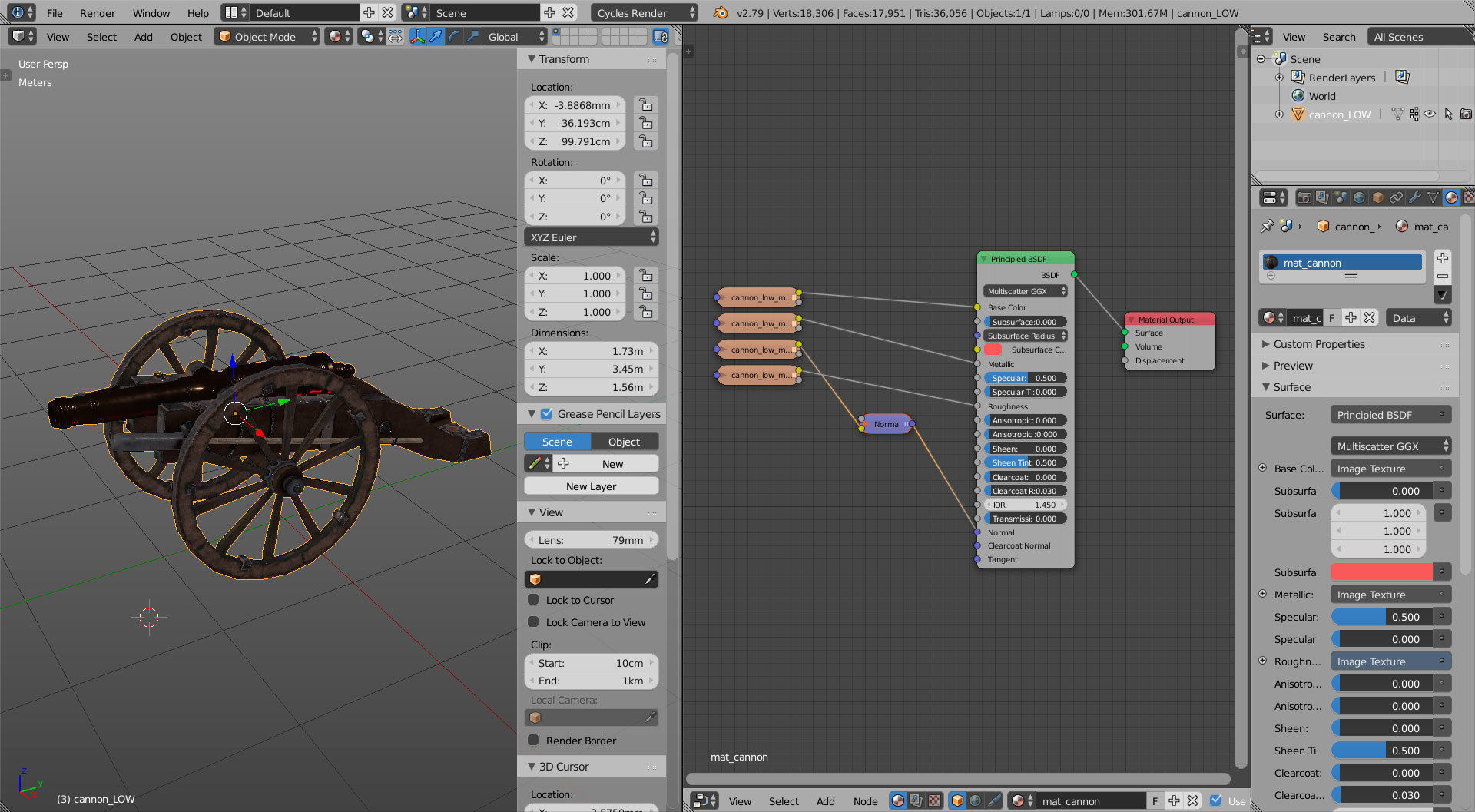 3D model Cannon VR / AR / low-poly | CGTrader