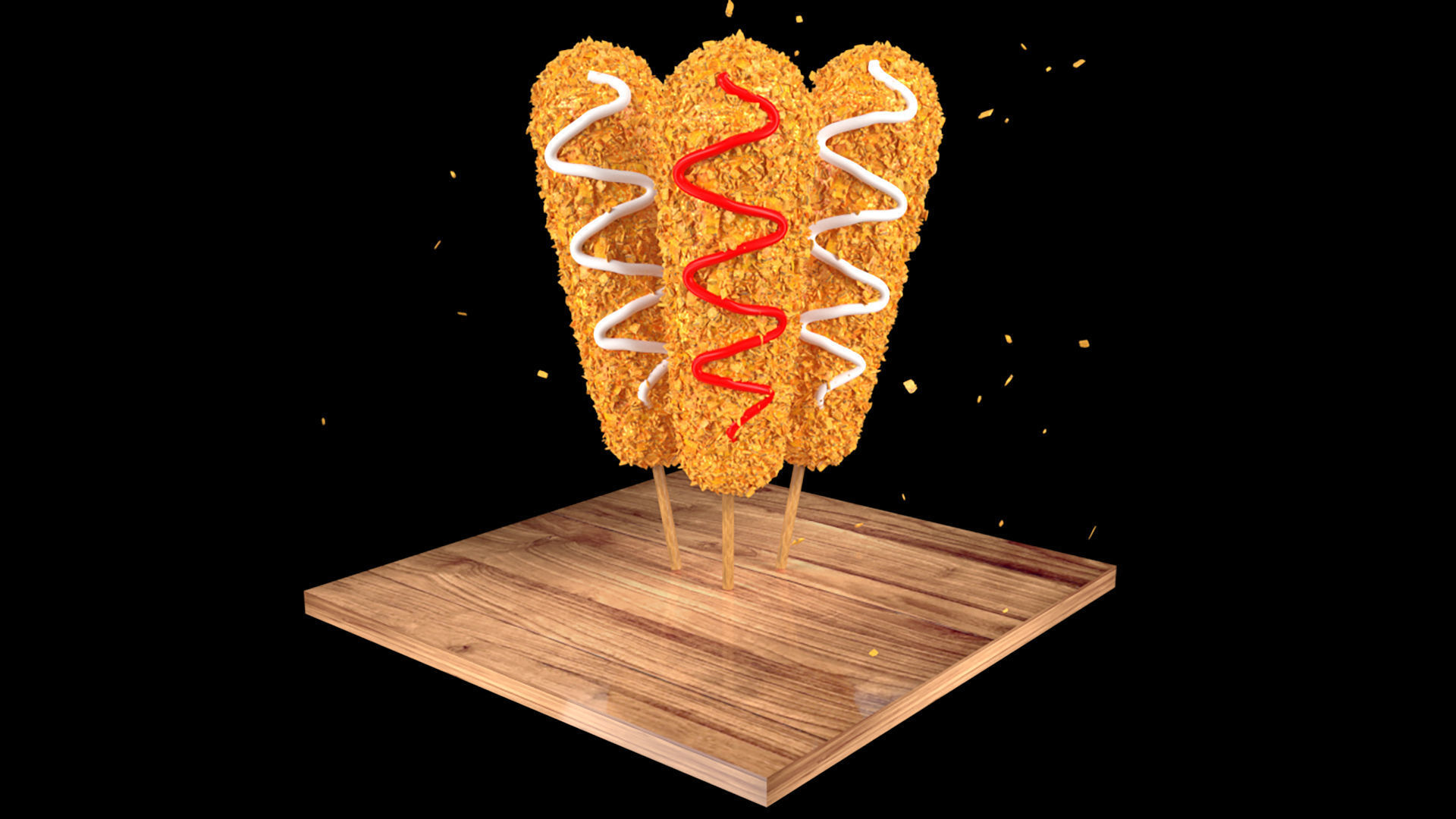 Corn Dog 3D model 3D model animated rigged | CGTrader