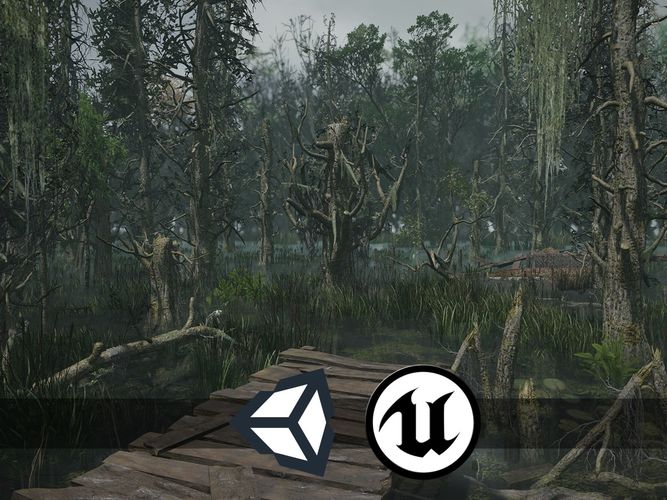 3D model Nature Assets - Swamp Trees VR / AR / low-poly | CGTrader