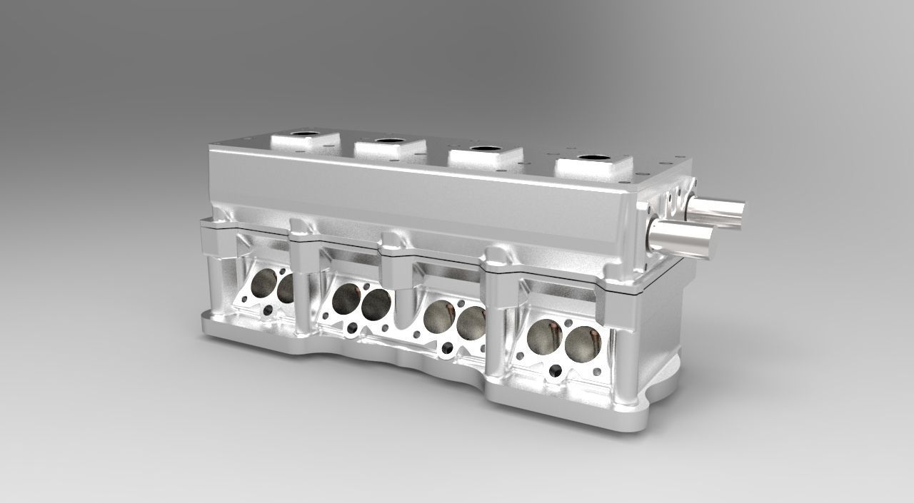 Complete race cylinder head free 3D model | CGTrader