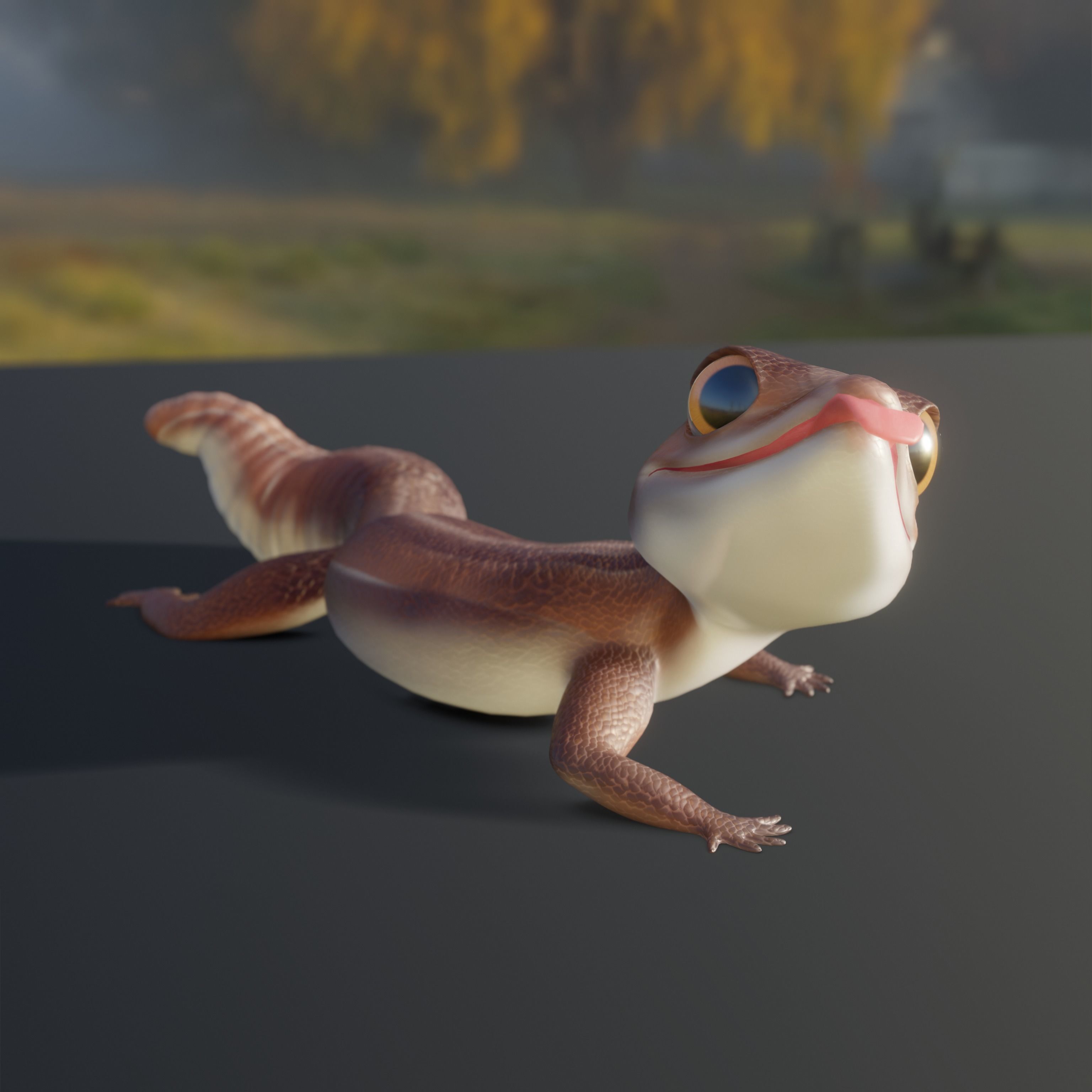 3D model Gecko silver VR / AR / low-poly rigged | CGTrader