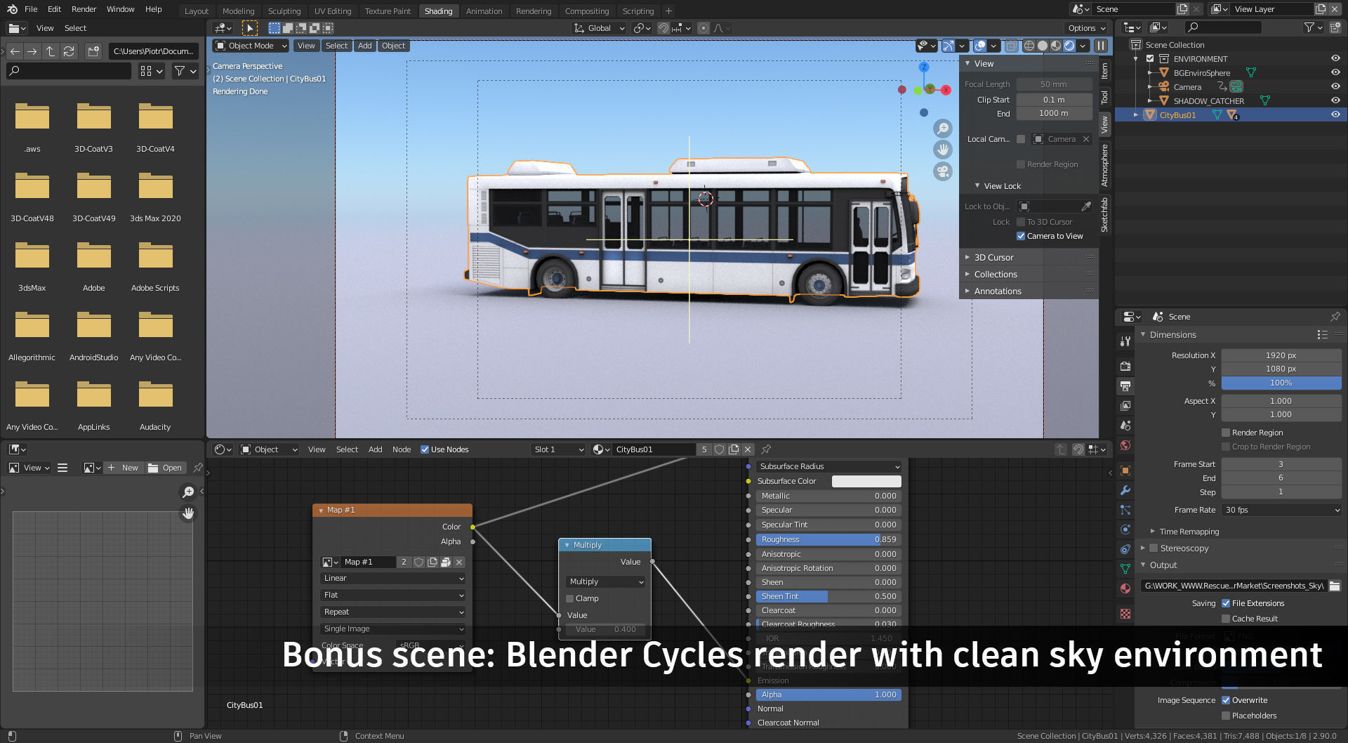 3D model City Bus VR / AR / low-poly | CGTrader