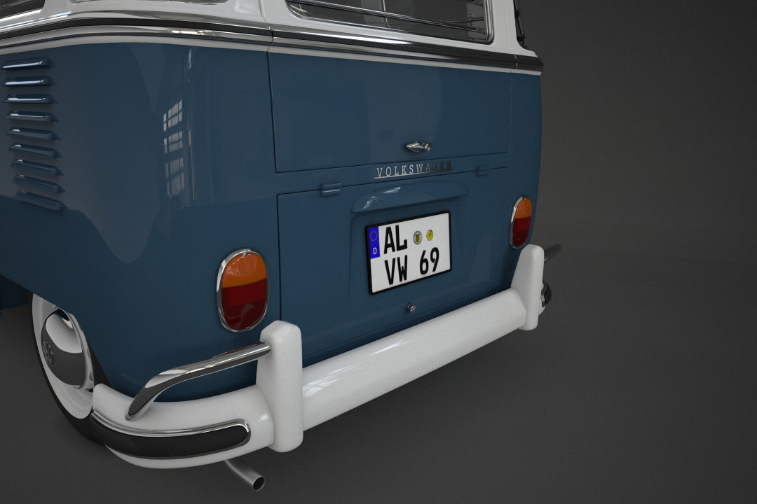VW Samba T1 Bus 3D model | CGTrader