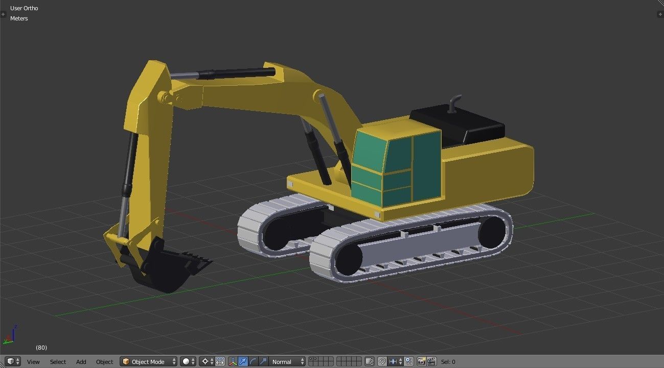 3D model Hydraulic Excavator Lowpoly - Heavy Machinery Equipment VR ...