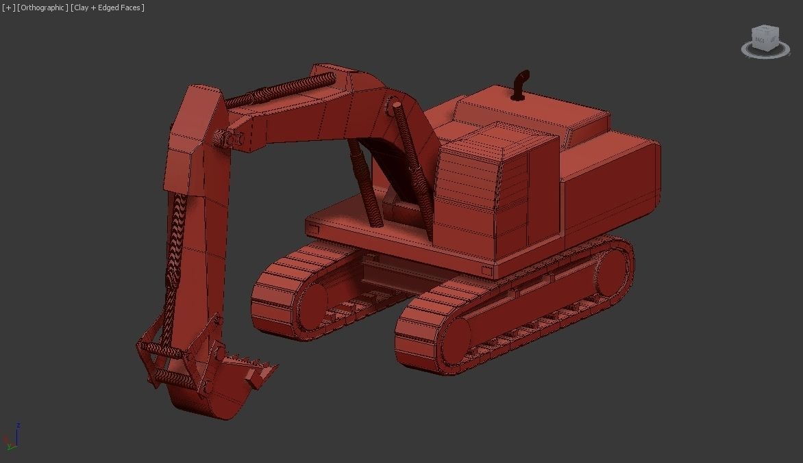 3D model Hydraulic Excavator Lowpoly - Heavy Machinery Equipment VR ...