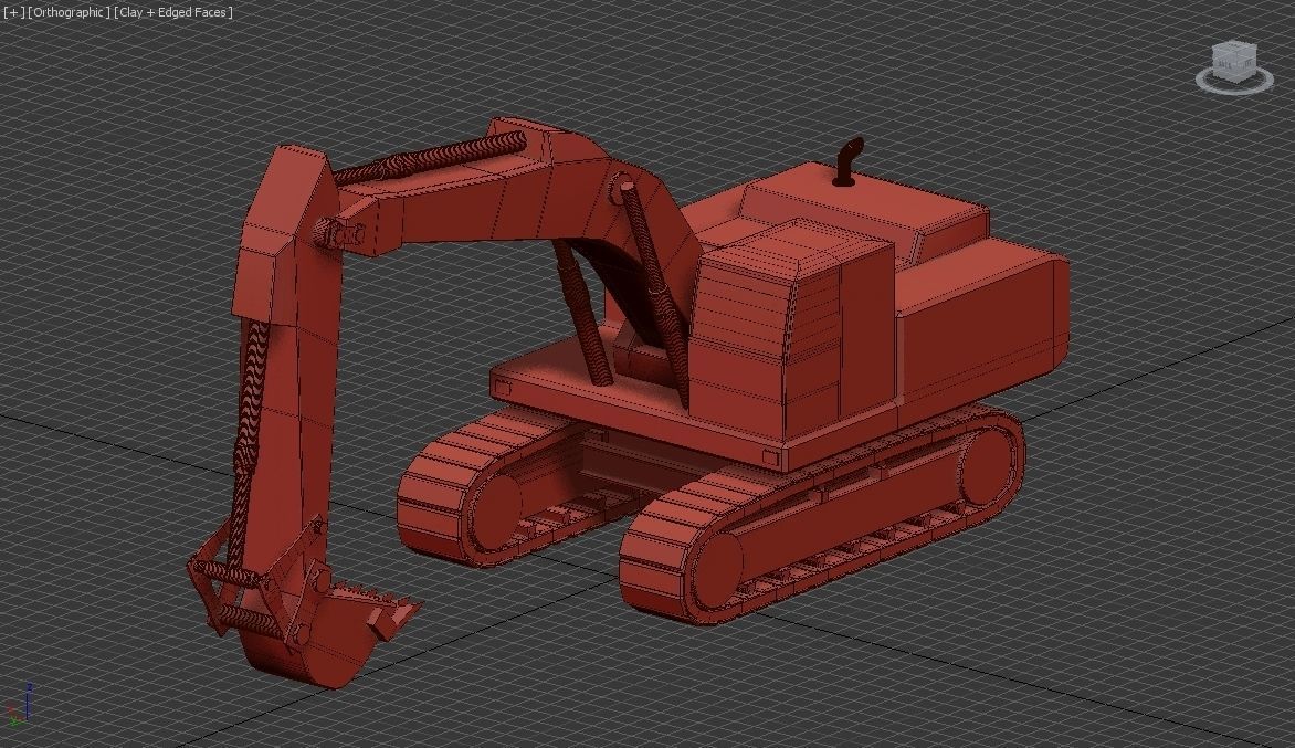 3D model Hydraulic Excavator Lowpoly - Heavy Machinery Equipment VR ...