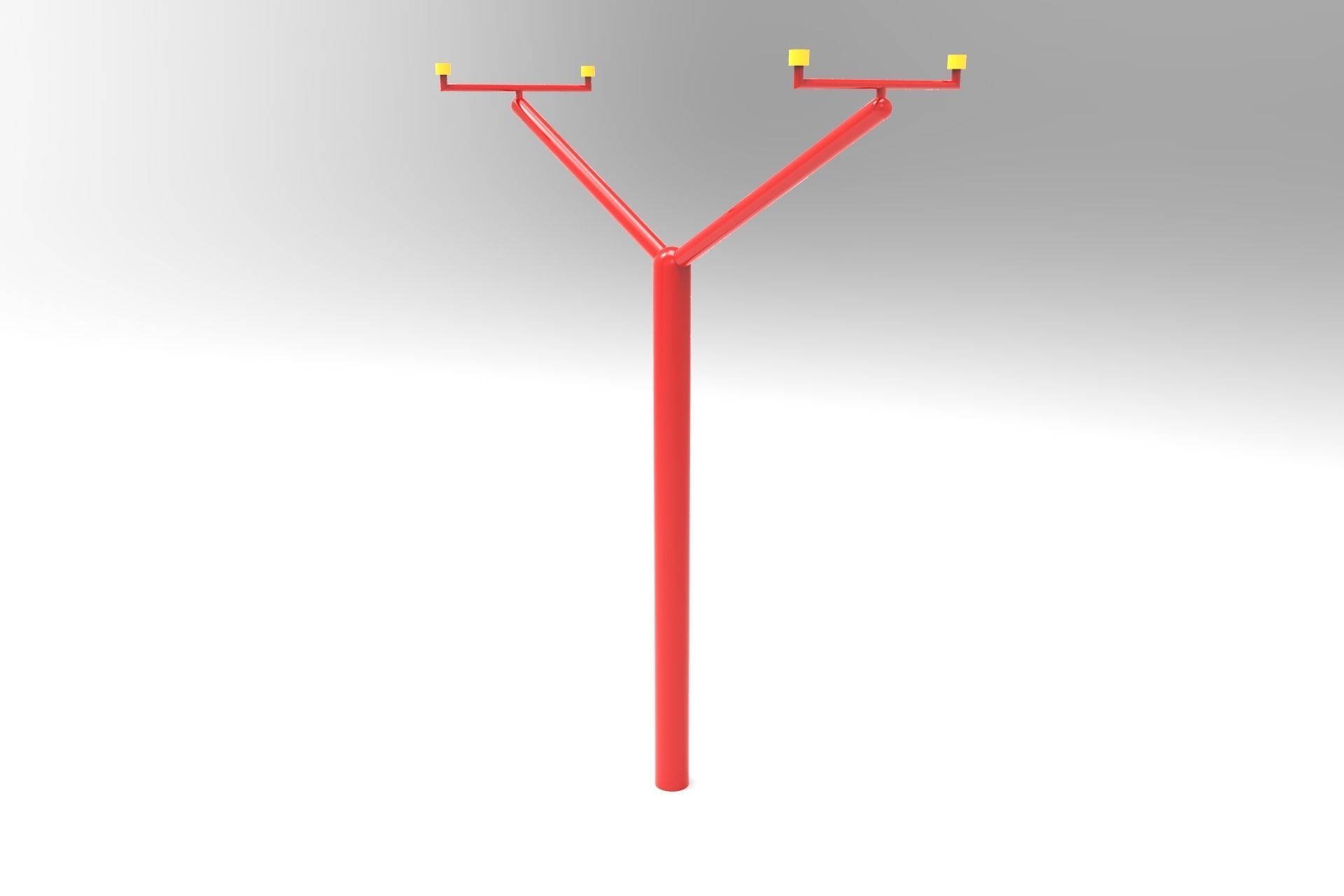 Y Column pole with two lights 3D model | CGTrader