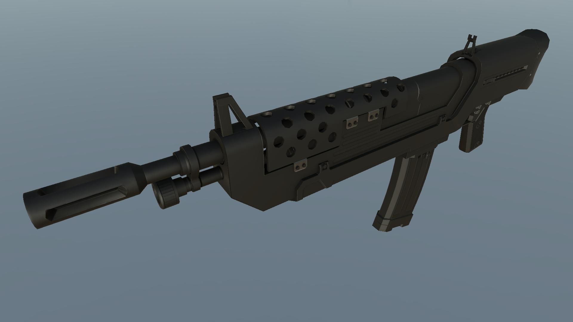 3D model Sci-Fi Machine Gun SFG001 Low-Poly VR / AR / low-poly | CGTrader