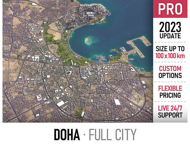 3D model Doha - City VR / AR / low-poly | CGTrader