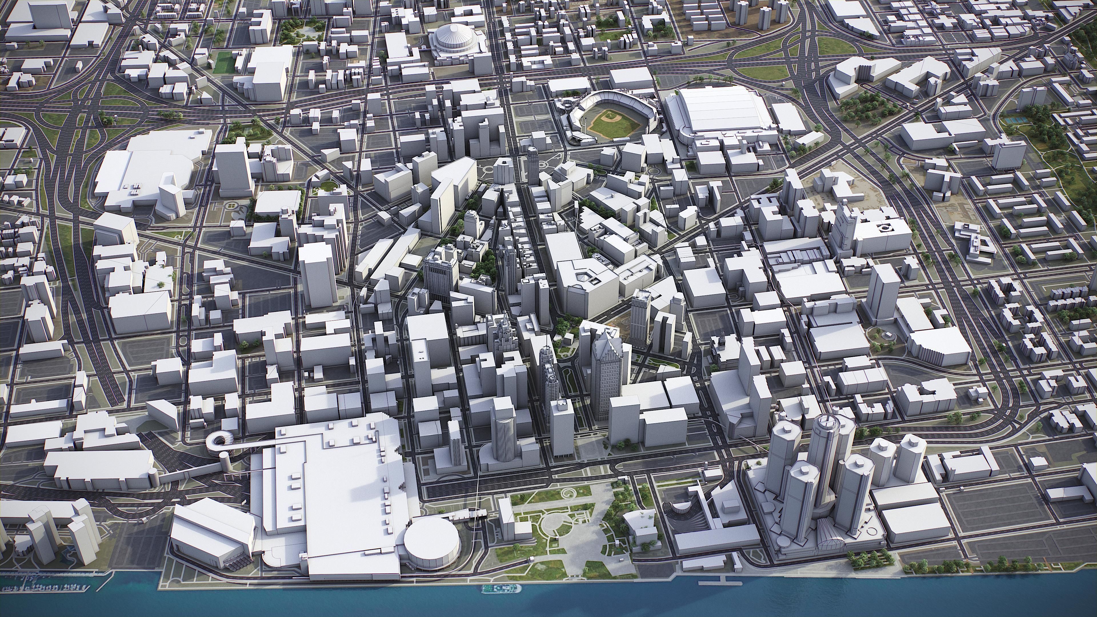 3D model Detroit VR / AR / low-poly | CGTrader