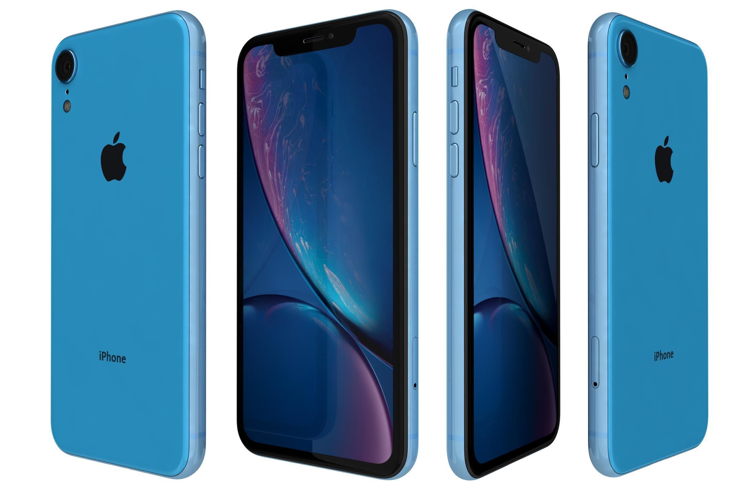 Apple iPhone Xr Blue 3D model | CGTrader