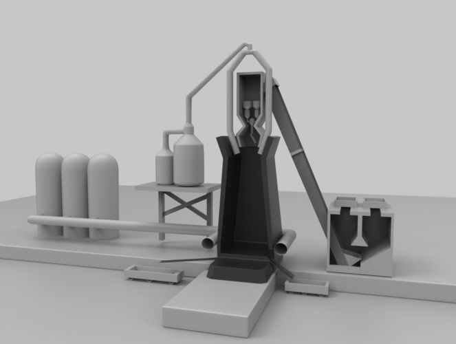 3D model Blast Furnace VR / AR / low-poly | CGTrader