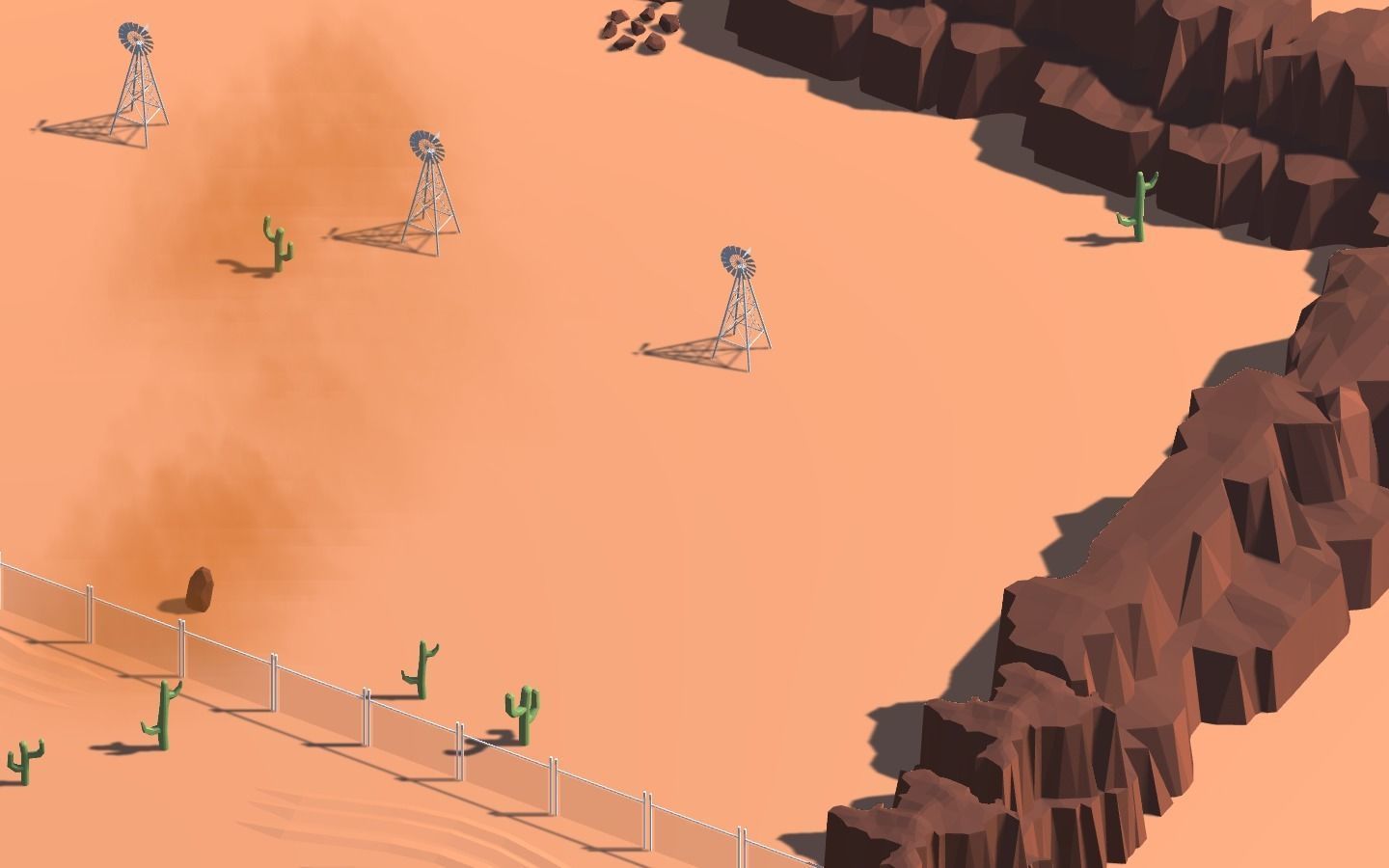 3D model Low Poly Desert Environment for Unity VR / AR / low-poly ...
