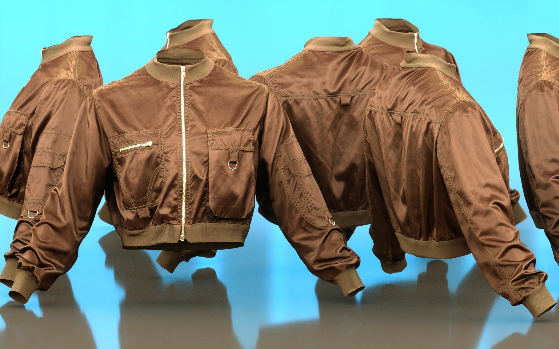 3D model Mini Brown Pocket Jacket VR / AR / low-poly | CGTrader