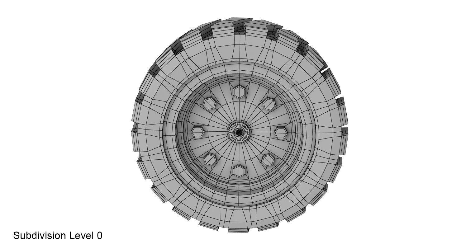 Cartoon wheel for toys free 3D model | CGTrader