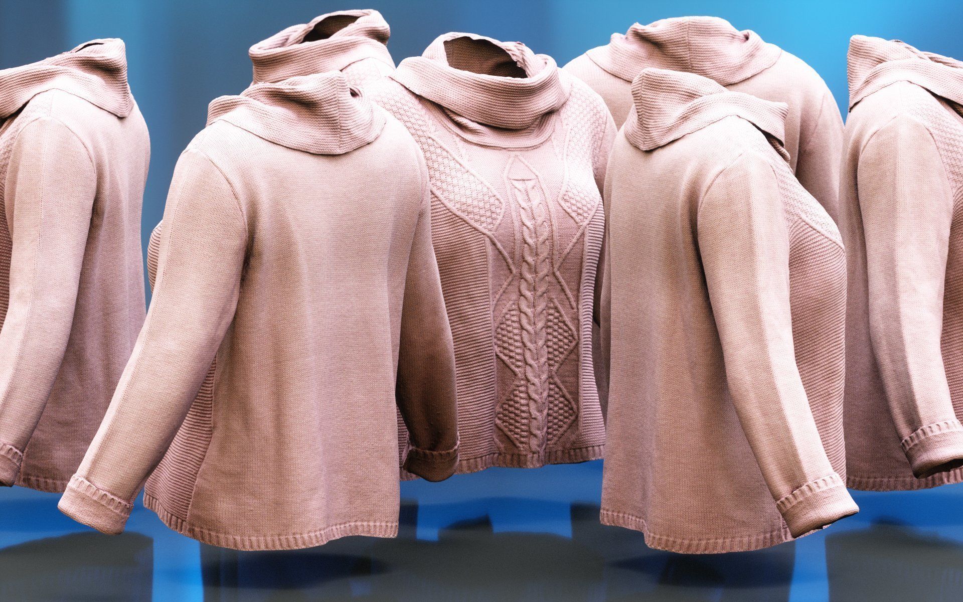 Pink Knit Wool Pull 3D model | CGTrader