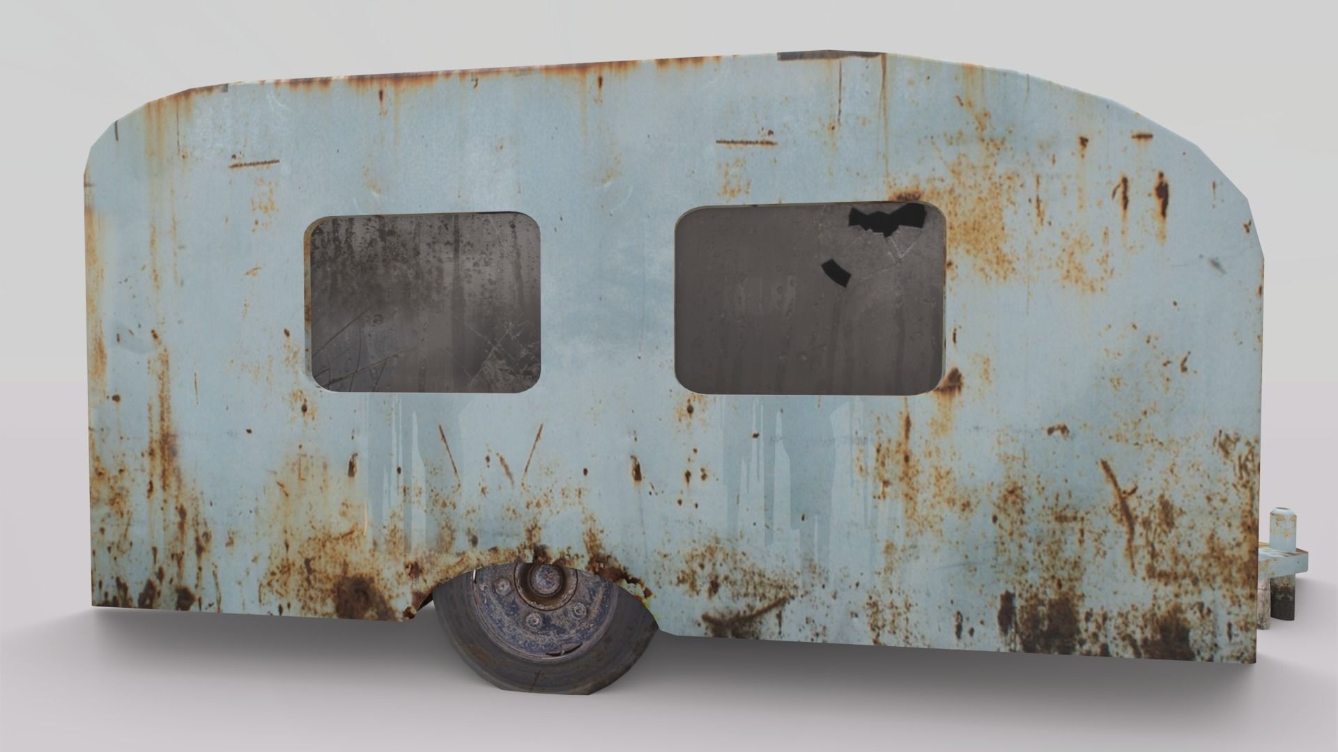 Abandoned Old Trailer free VR / AR / low-poly 3D model | CGTrader