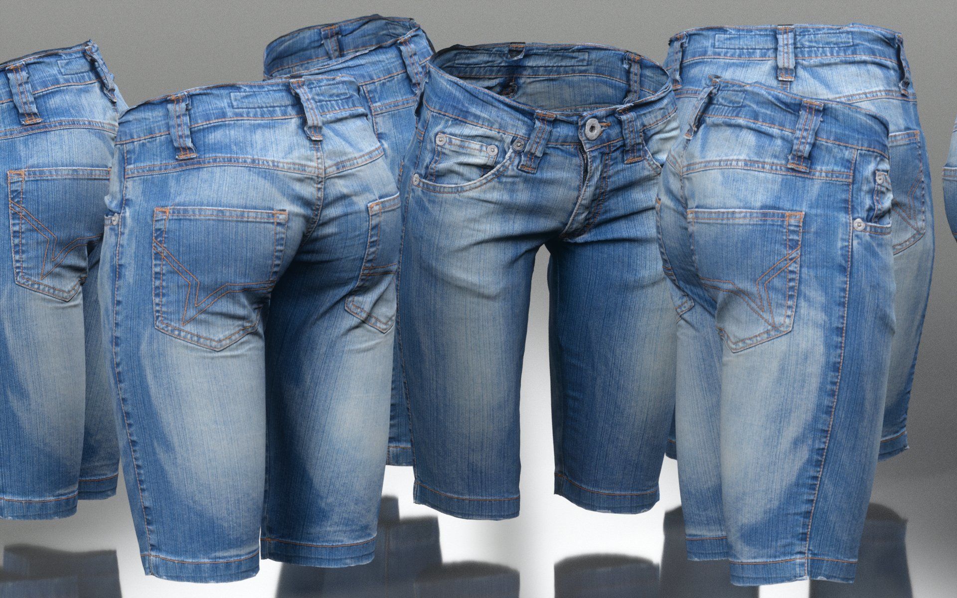 3D model Tight Jeans Shorts Trousers VR / AR / low-poly | CGTrader