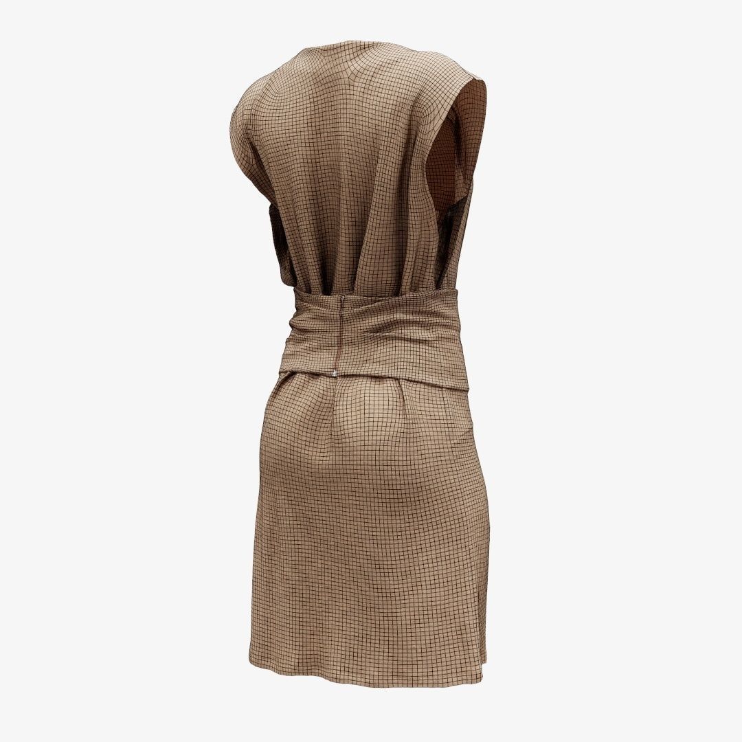 3D model Brown Tunic Dress VR / AR / low-poly | CGTrader