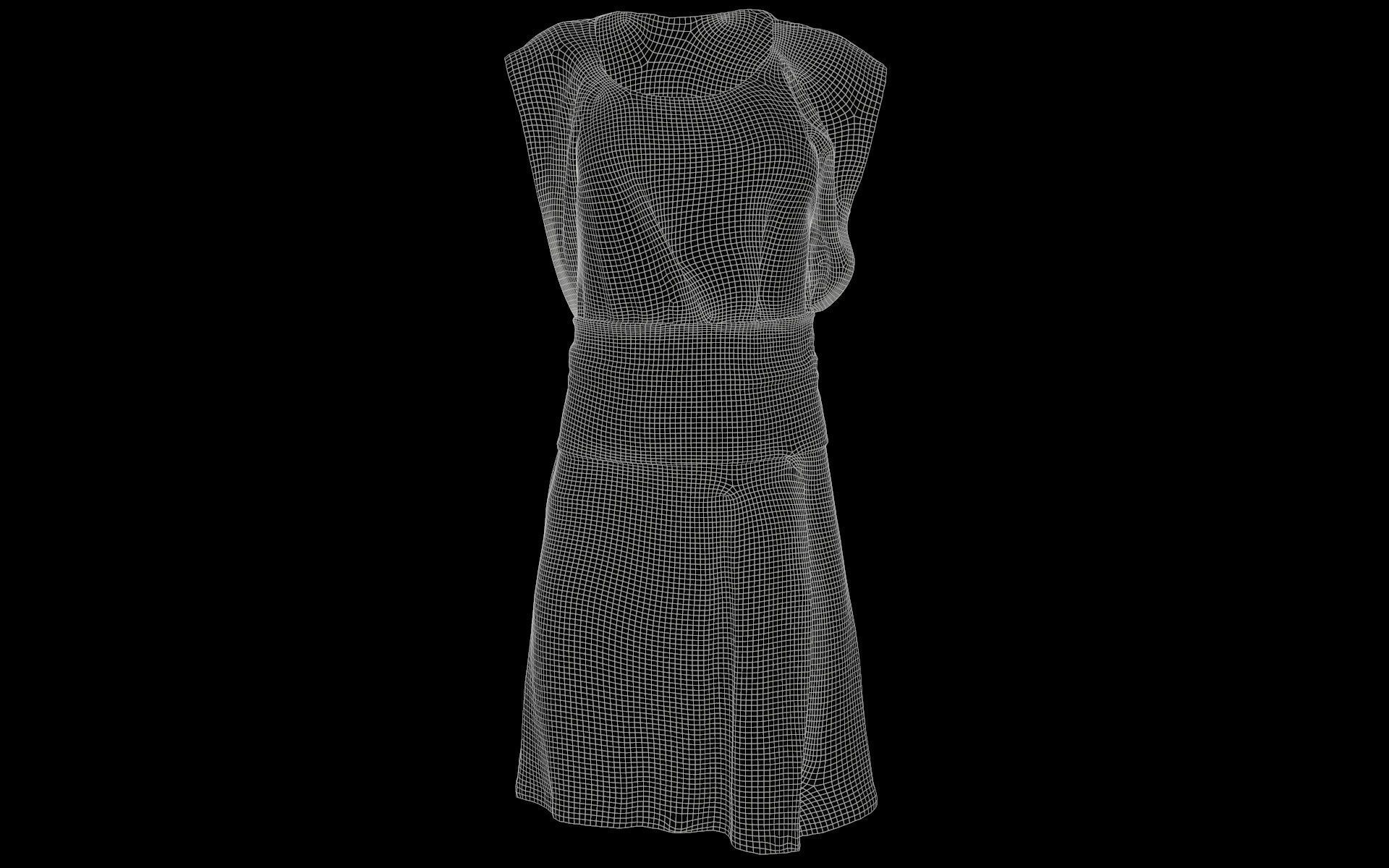 3D model Brown Tunic Dress VR / AR / low-poly | CGTrader