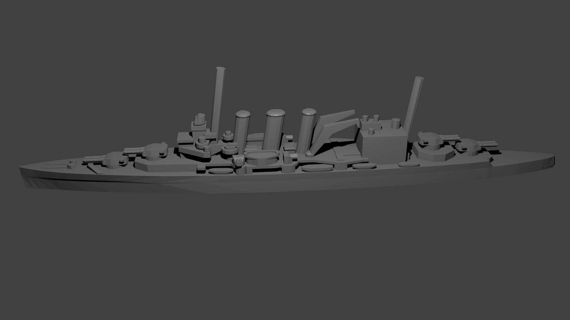 British County Kent Class Cruiser Warship 3D model 3D printable | CGTrader