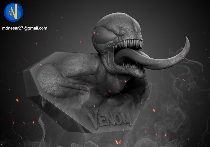 Venom 3d print 3D model 3D printable | CGTrader