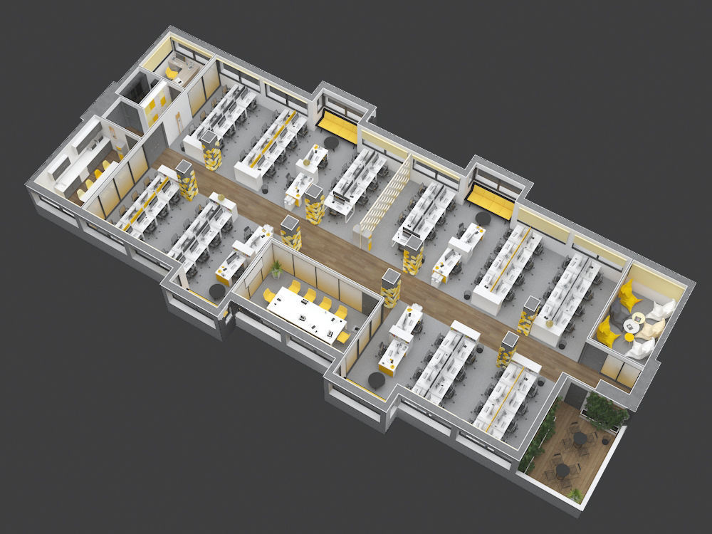OFFICE 3D FLOORPLAN 3D model | CGTrader